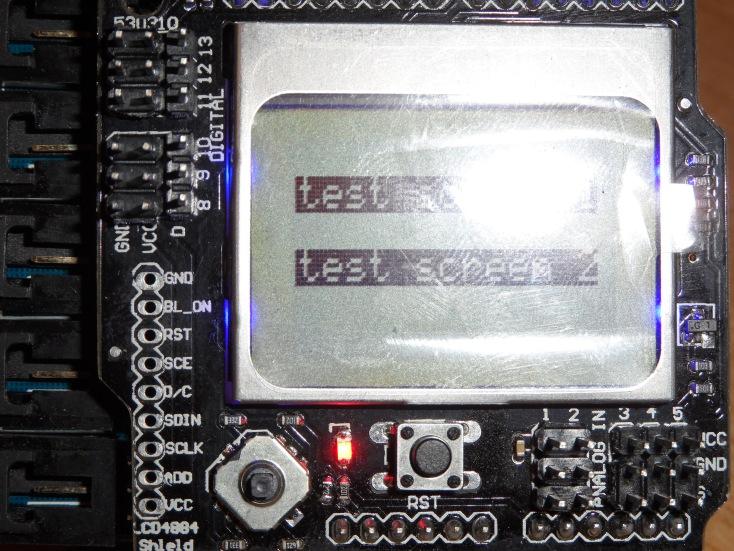 LCD4884 shield - Arduino Learning
