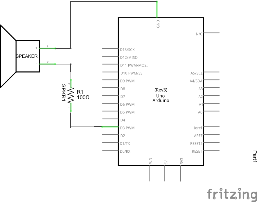 Arduino and speaker example