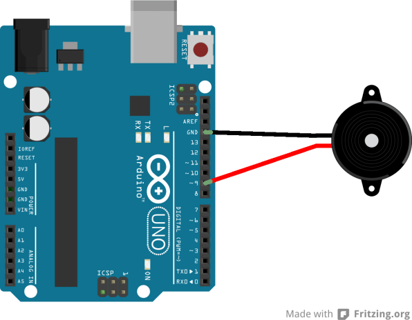 Piezo Buzzer example - Arduino Learning