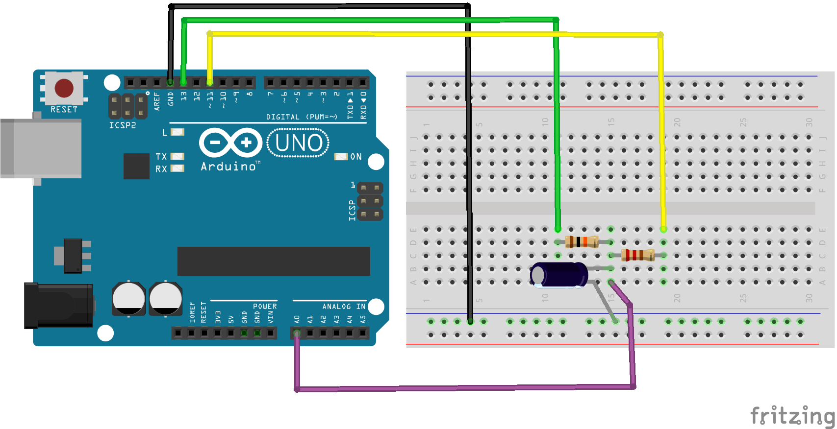 Arduino capacitance meter