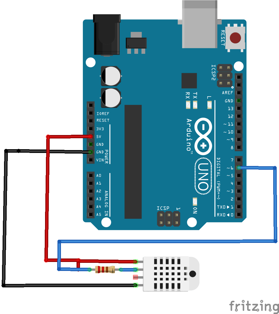 Arduino and DHT22 example