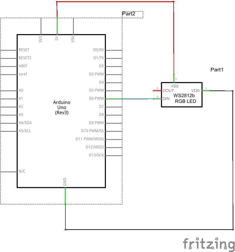 Arduino and WS2812b example - Arduino Learning