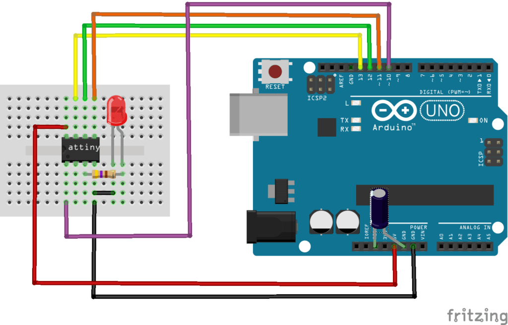 Programming ATtiny85 with Arduino Uno - Arduino Learning