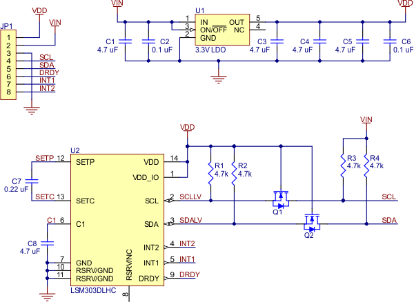 Arduino LSM303 example - Arduino Learning