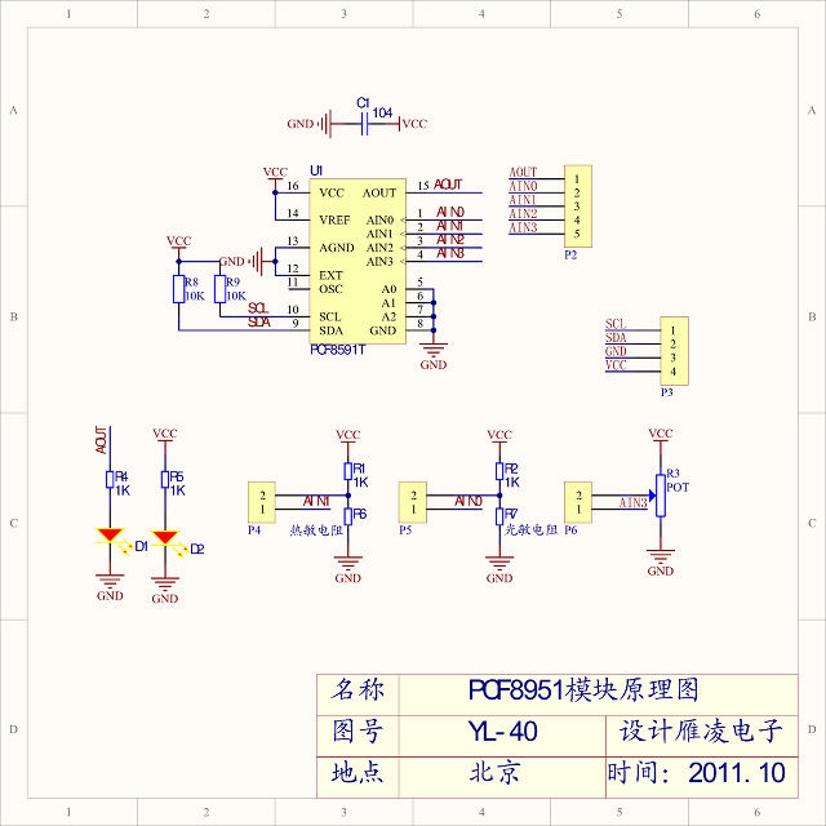 Arduino and PCF8591 example