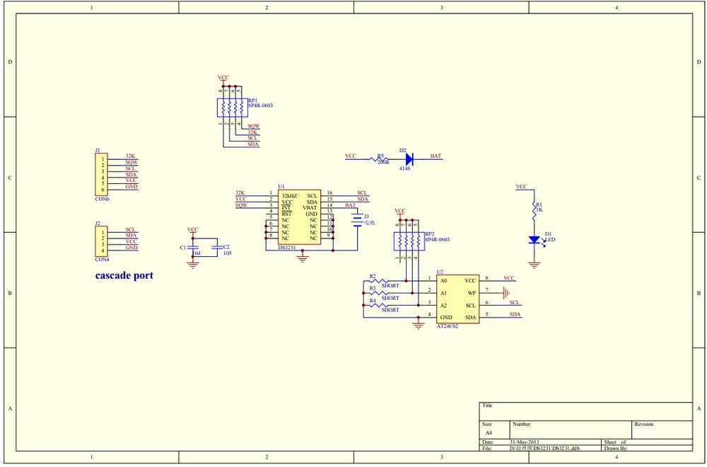 Arduino and DS3231 RTC example