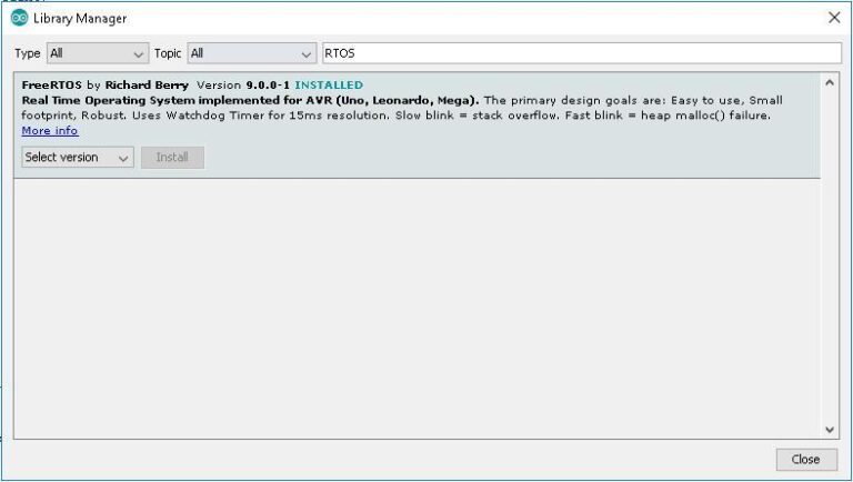 Arduino FreeRTOS example