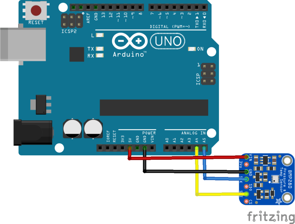 Arduino Uno And Bmp280 Sensor Example