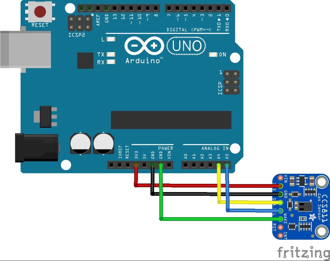 Ccs811 Digital Gas Sensor And Arduino Example 7999