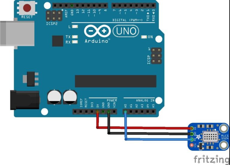 Arduino and mics-5524 gas sensor example