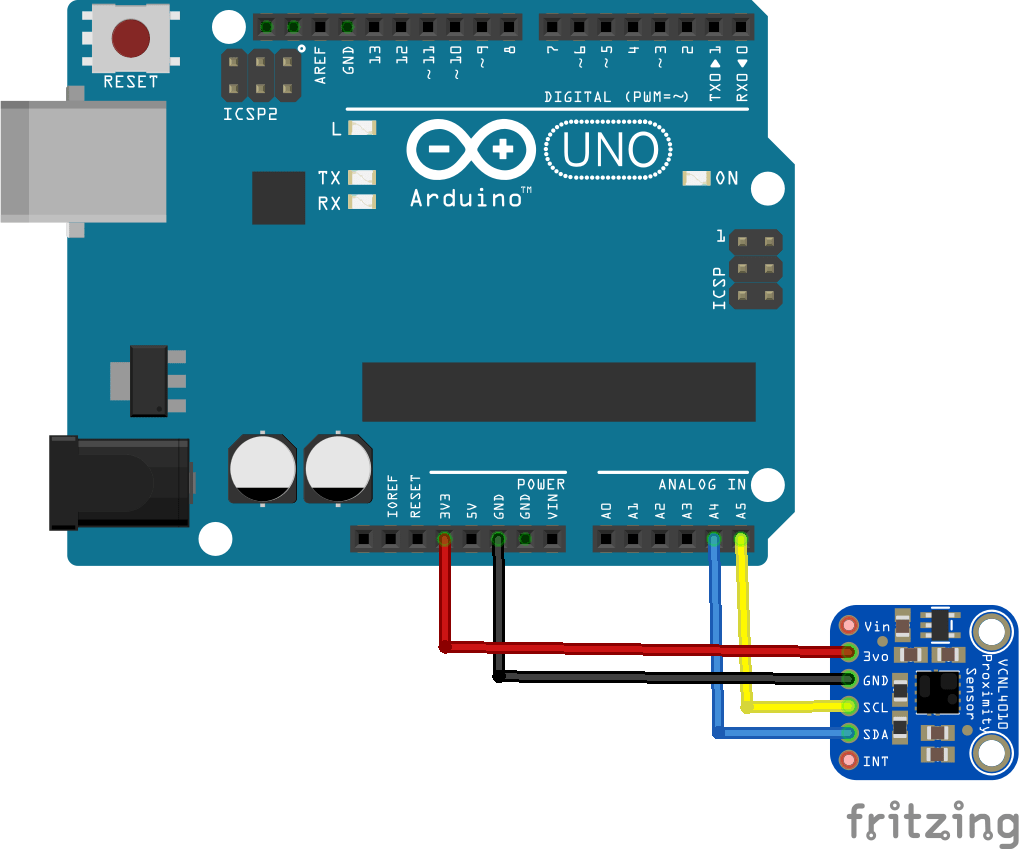 Vcnl4010 Proximity And Ambient Light Sensor Arduino Example