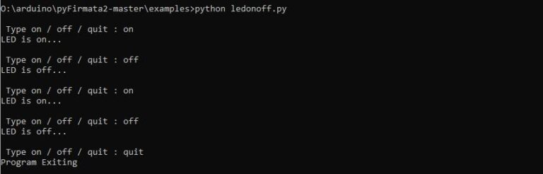 Controlling the Arduino built in LED with Python and PySerial